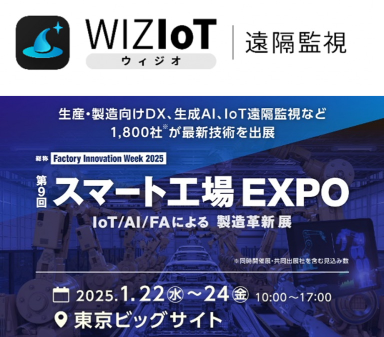 『WIZIoT(ウィジオ)遠隔監視』サービスを「スマート工場EXPO」に出展｜見どころレポート
